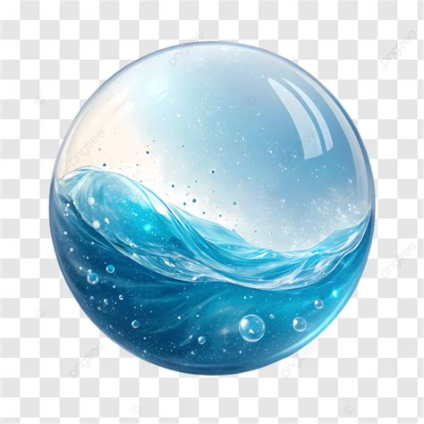 현실적인 빛의 반사 및 굴절을 특징으로하는 반짝이는 푸른 액체로 채워진 빛나는 결정 구 반짝이는 푸른 액체로 채워진 빛나는 결정 구 현실적인 빛의 반사 및 굴절이