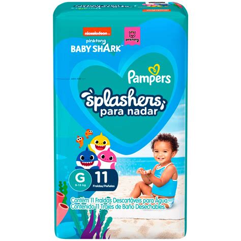 Fralda Pampers Splashers Para Nadar G 11 Unidades Zaffari