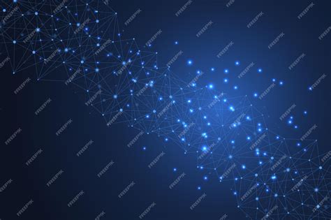 Premium Vector Abstract Plexus Background With Connected Lines And Dots