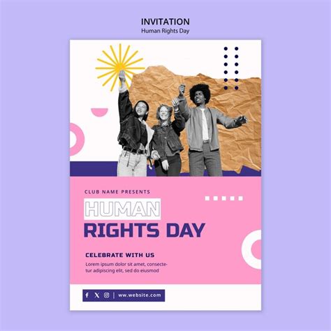 Free Psd Human Rights Day Celebration Poster Template
