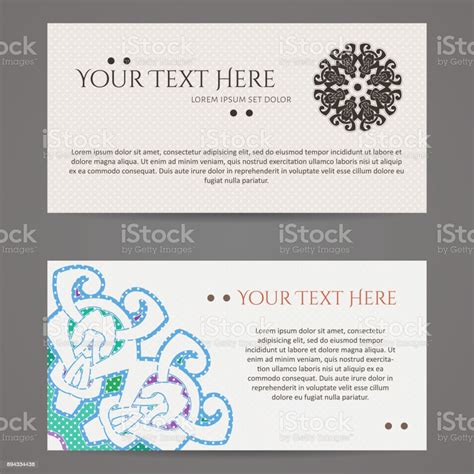 벡터 디자인 서식 파일의 집합입니다 꽃 원형 장식 된 명함입니다 만다라 스타일입니다 0명에 대한 스톡 벡터 아트 및 기타 이미지