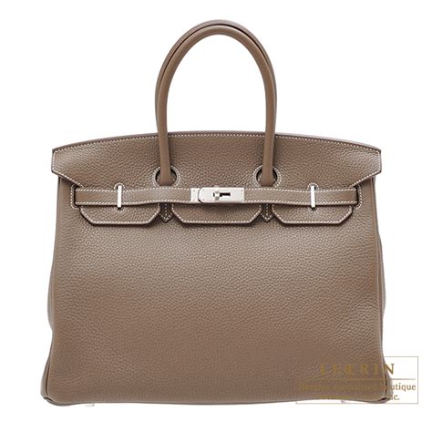 【楽天市場】エルメス バーキン35 エトゥープ トリヨンクレマンス シルバー金具 Hermes Birkin Bag 35 Etoupe