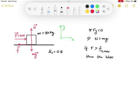 solved the coefficient of static friction between a concrete block and