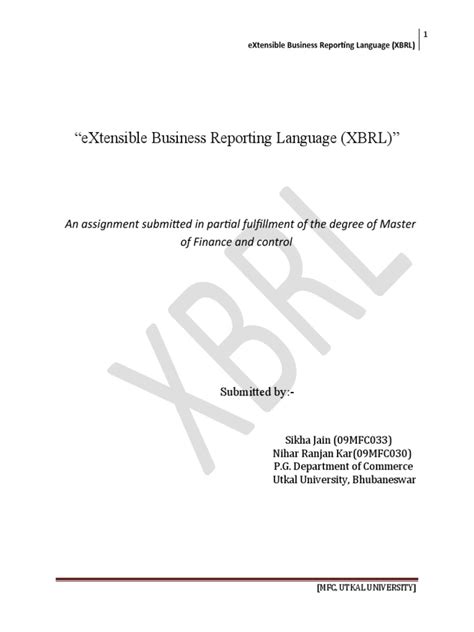 extensible business reporting language xbrl download free pdf xml
