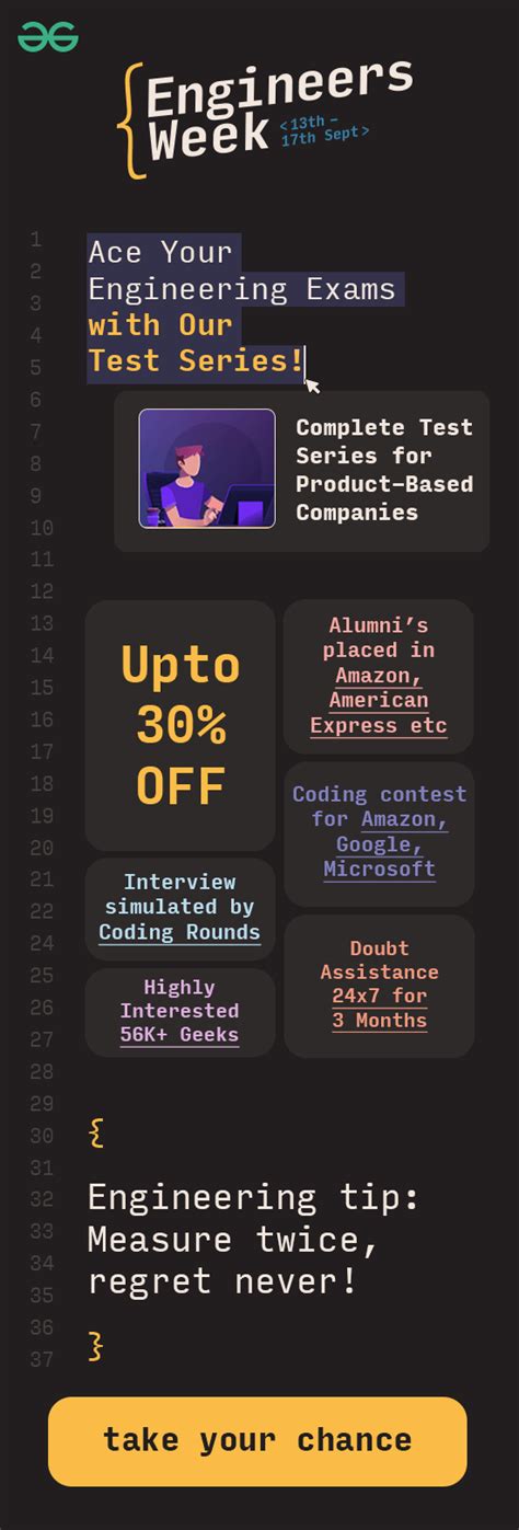 complete test series for product based companies 1 geeksforgeeks
