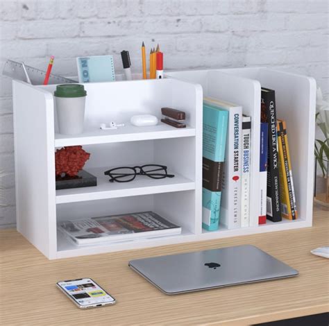 Надставка для столу Ns 9 Біла містка настільна полиця органайзер для