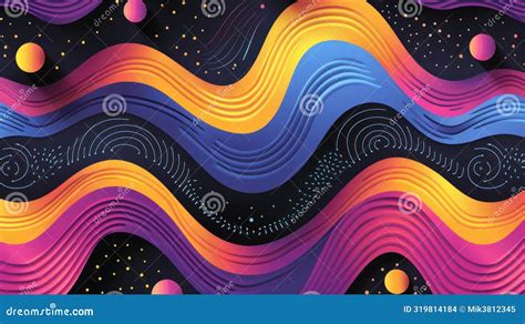 Flowing Curves In Orange And Blue Gradients Stock Illustration Illustration Of Sculpture
