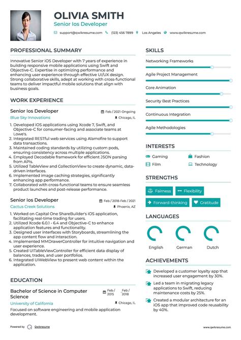 Ios Developer Resume Template Ios Developer Resume Template
