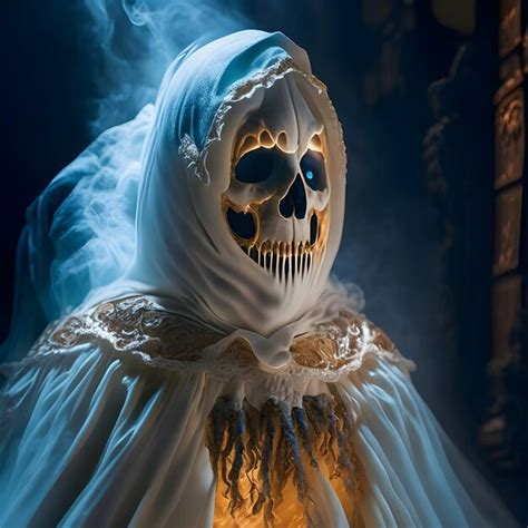 premium ai image halloween ghost 3d rendering ai generative