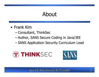 Java EE Web Security By Example Frank Kim PDF