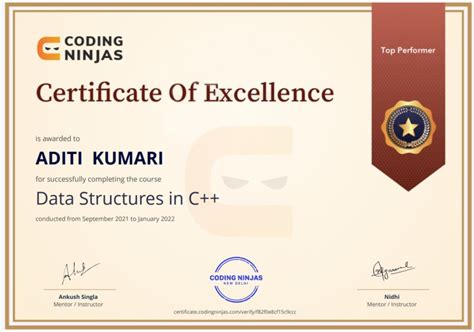Aditi Kumari On Linkedin Codingninjas Programming C Datastructures