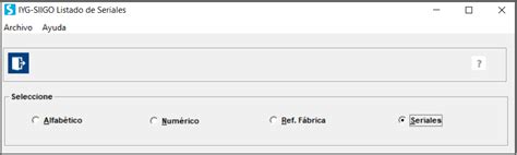 Informes Apertura De Seriales Módulo Seriales Portal De Clientes Siigo Software Contable Y