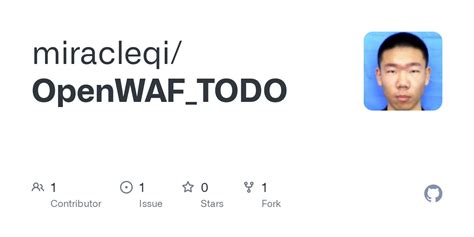 GitHub Miracleqi OpenWAF TODO