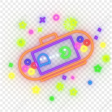 네온 오렌지 일러스트 조명 효과 게임 핸들주황색게임 패드 Png 일러스트 무료 다운로드 Lovepik