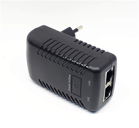 POE инжектор 24V 0.5A (12Вт) с портами Ethernet 10/100/1000Мбит/с ...