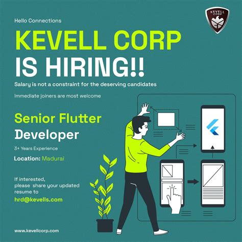 Rashmi Kb On Linkedin Hi All Greetings From Kevell Corp Hiring Android With Flutter