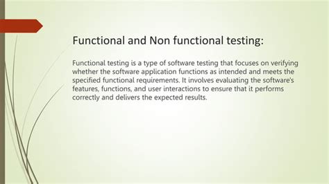 Software Testing And Typespptx