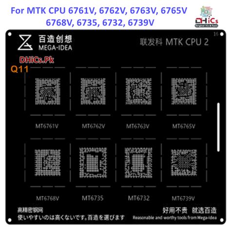 Mega Idea Mtk Cpu2 Stencil For Mt6761v Mt6768v Mt6762v Mt6763v Mt6765v Mt6735 Mt6732