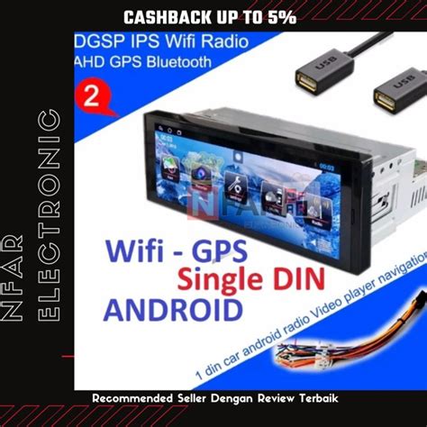Jual Head Unit Android Single Din 6 9 Inch IPS Touchscreen GPS Tape Mobil Jakarta Pusat NFAR