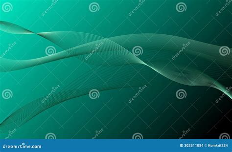 Abstract Green Lines Curve Wave Soft Gradient Background Stock Illustration Illustration Of