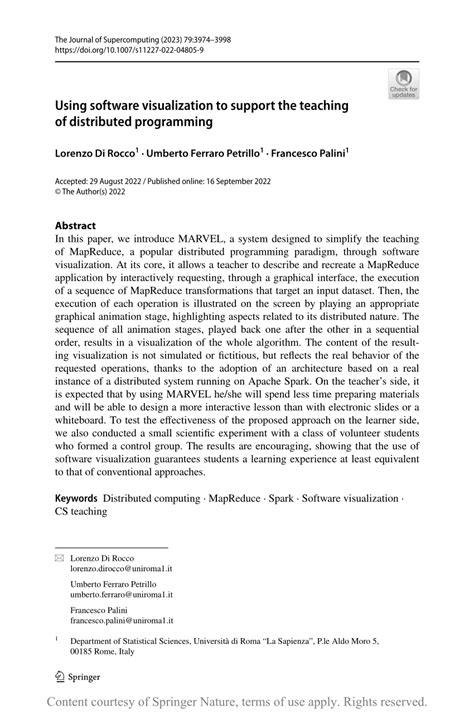 Pdf Using Software Visualization To Support The Teaching Of Distributed Programming