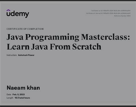 naeam khan on linkedin java programming masterclass certificate