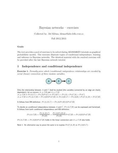 Bayesian Networks Exercises