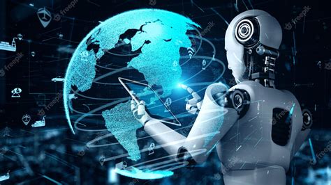 Robot Futurista Inteligencia Artificial Huminoide Ai Análisis De