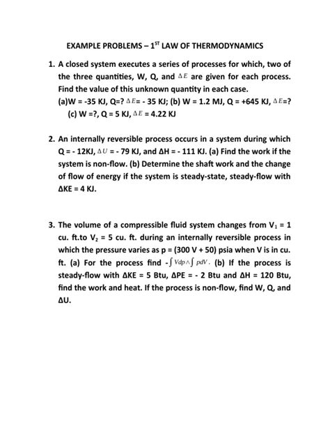 Example Problems 1st Law Pdf
