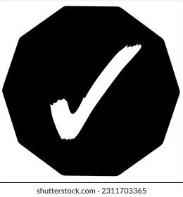 Icon Checkmark Simple Flat Vector On Stock Vector Royalty Free Shutterstock
