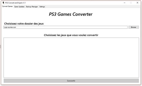 PS3 PS3 Convert Inject désormais en français avec la v1 1