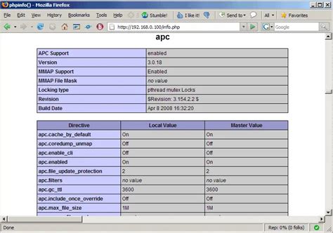 Integrating APC Alternative PHP Cache Into PHP Fedora Apache