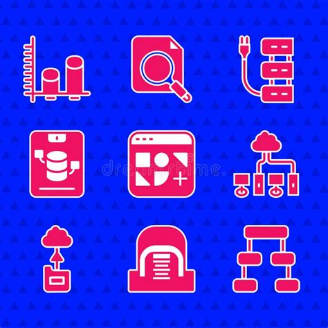 Set Different Files Hangar With Servers Hierarchy Organogram Chart