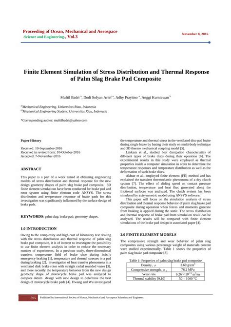 pdf finite element simulation of stress distribution and isomase