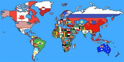 World Map With Country Flags Rdrewdurnil