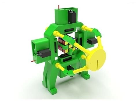 3d Printed Fully 3d Printed Rubiks Cube Solving Robot By Ot Vinta