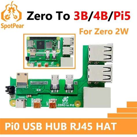 Raspberry Pi Zero 2w To 3b 4b Interface Adapter Zero Pi0 Usb Hub Rj45