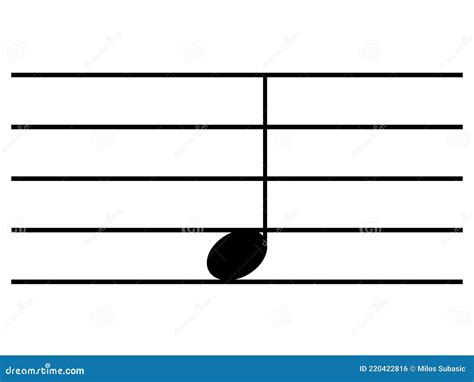 Quarter Note Staff Notation Royalty Free Illustration Cartoondealer