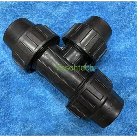 Pe Compression Fittings 12 34 1 Black Pvc Water Pipe Elbow Tee
