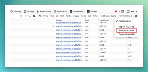 how to generate a har file for troubleshooting