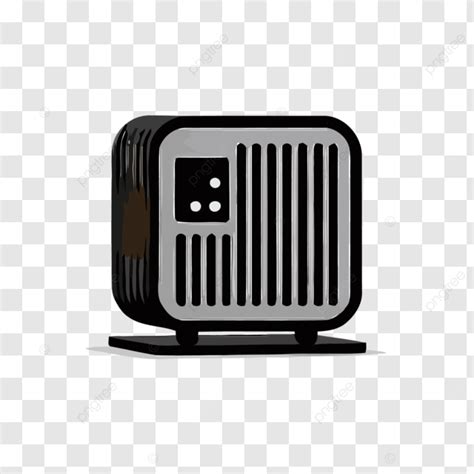 사각형 모양의 블랙 큐브 라디에이터 벡터 흰색 배경에 히터의 단순한 검은색 아이콘 그림자 없음 작은 프레임 중앙 Png 일러스트 및 벡터 에 대한 무료 다운로드