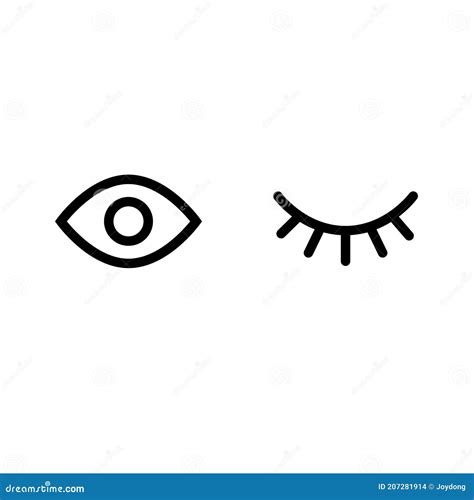 Show And Hide Vector Linear Icons Stock Vector Illustration Of