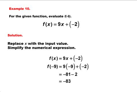 Math Example Linear Function Concepts Evaluating Linear Functions Example 10 Media4math
