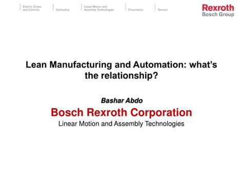 PPT Lean Manufacturing And Automation Whats The Relationship PowerPoint Presentation ID