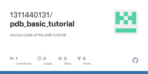 GitHub Pdb Basic Tutorial Source Code Of The Pdb Tutorial