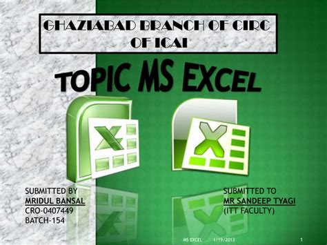 Ppt On Ms Excel Pptx
