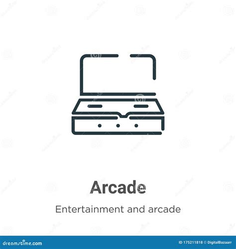 Arcade Outline Vector Icon Thin Line Black Arcade Icon Flat Vector Simple Element Illustration