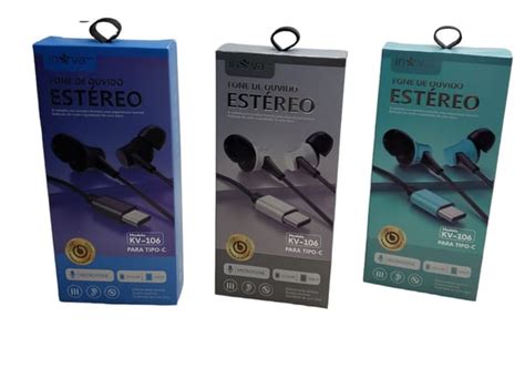 Fone De Ouvido Com Fio Tipo C Inova Audio E V Deo Fones De Ouvido Na Eletr Nicos