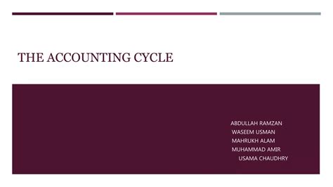 The Accounting Cycle Pptx