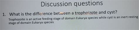 Solved Discussion Questionswhat Is The Difference Between A